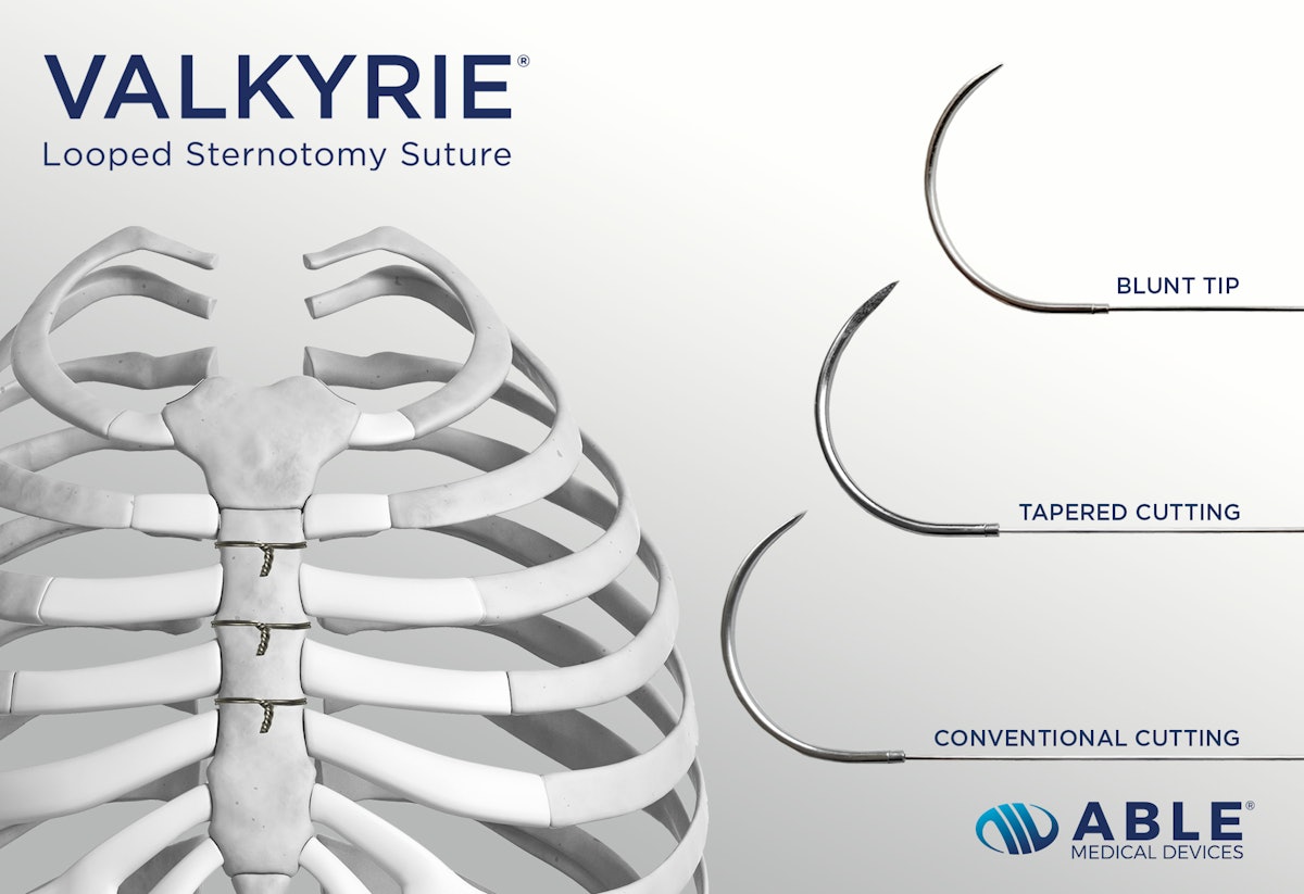 Able Medical Launches Looped Sternotomy Sutures | Medical Design ...